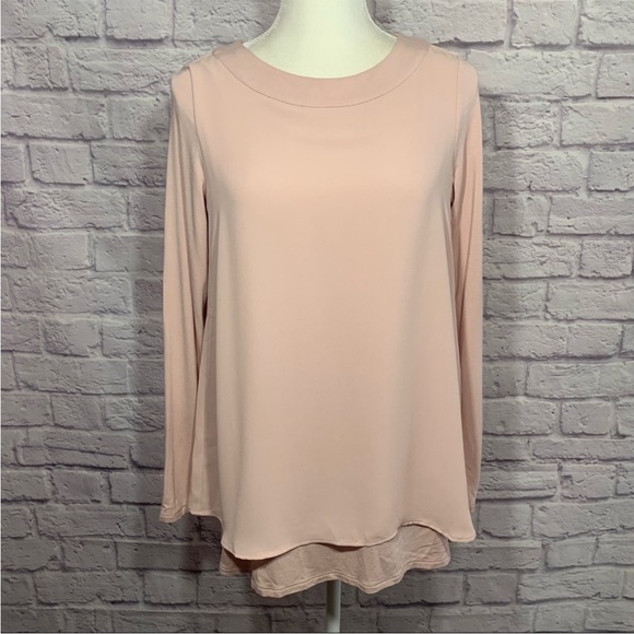 J. Jill | Tops | J Jill Wearever Top Pink Long Sleeve Layered Size Xs ...